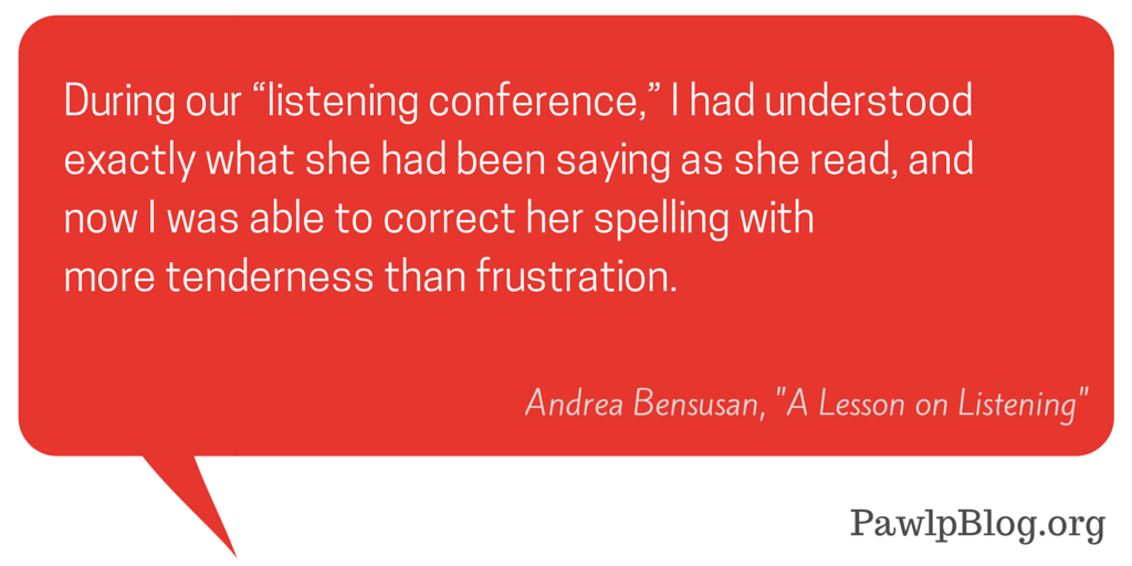 A Lesson on Listening | write.share.connect
